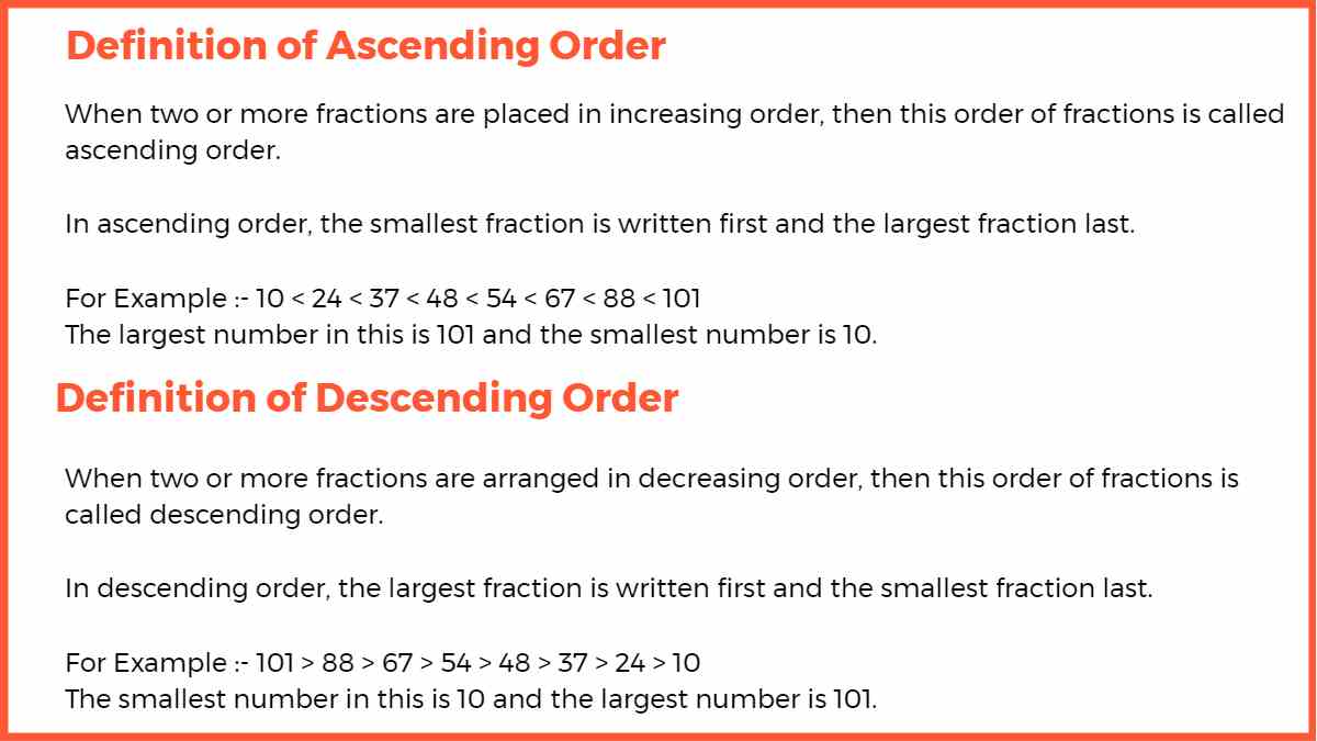 What Are Ascending Order And Descending Order Easy Maths Solutions