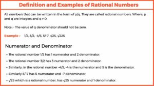 Rational Numbers - Definition, Types, Properties & Examples - Easy ...