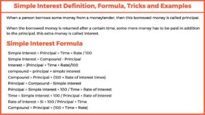 Simple Interest Definition, Formula, Tricks and Examples - Easy Maths ...