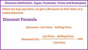 Discount (Definition, Types, Formulas, Tricks and Examples) - Easy ...