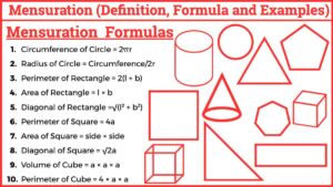 Mensuration (Definition, Formula and Examples) - Easy Maths Solutions
